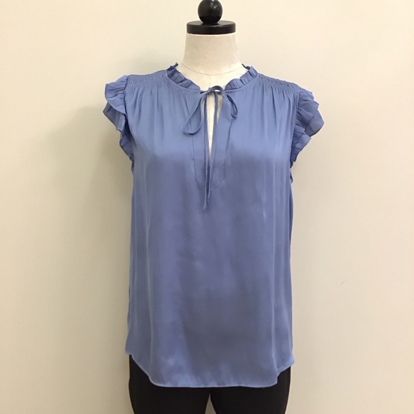 Current Air | Tops | Nwt Current Air Blue Lightweight Blouse Large ...